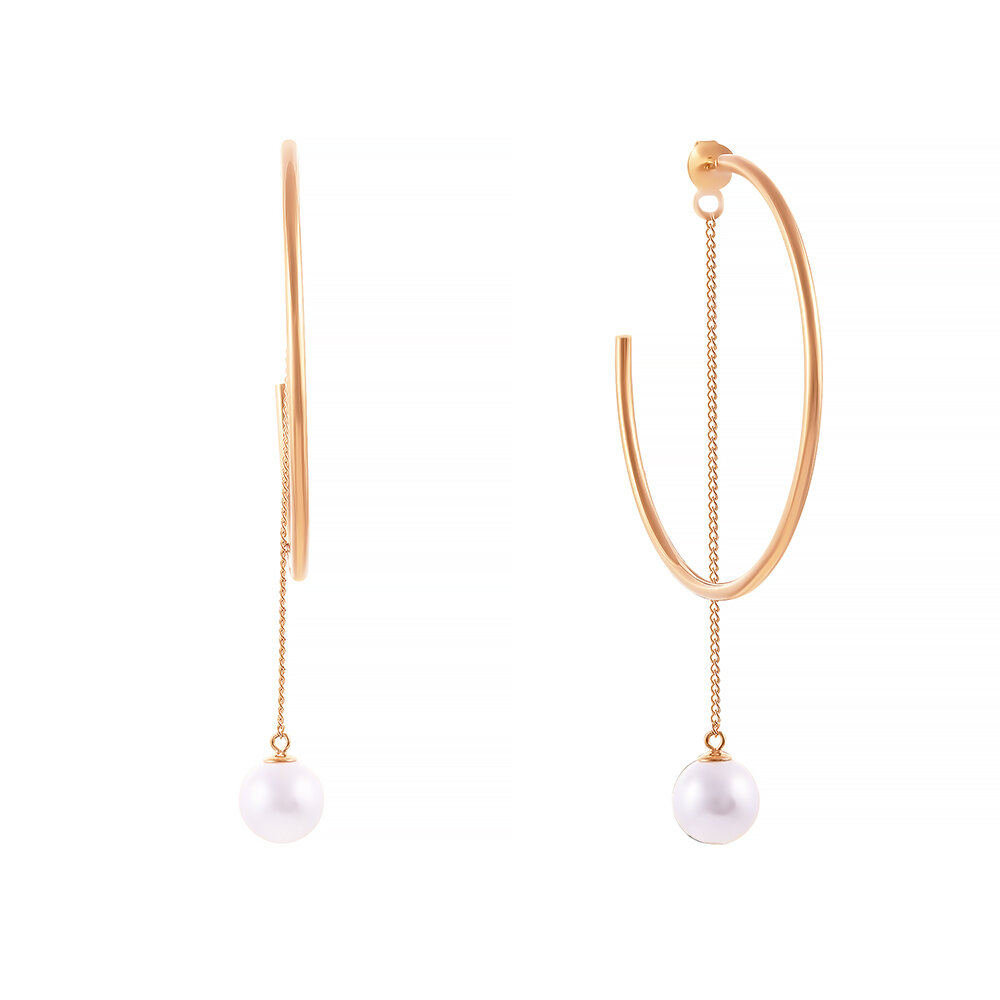 Серьги, серебро, 925 проба, жемчуг имитация