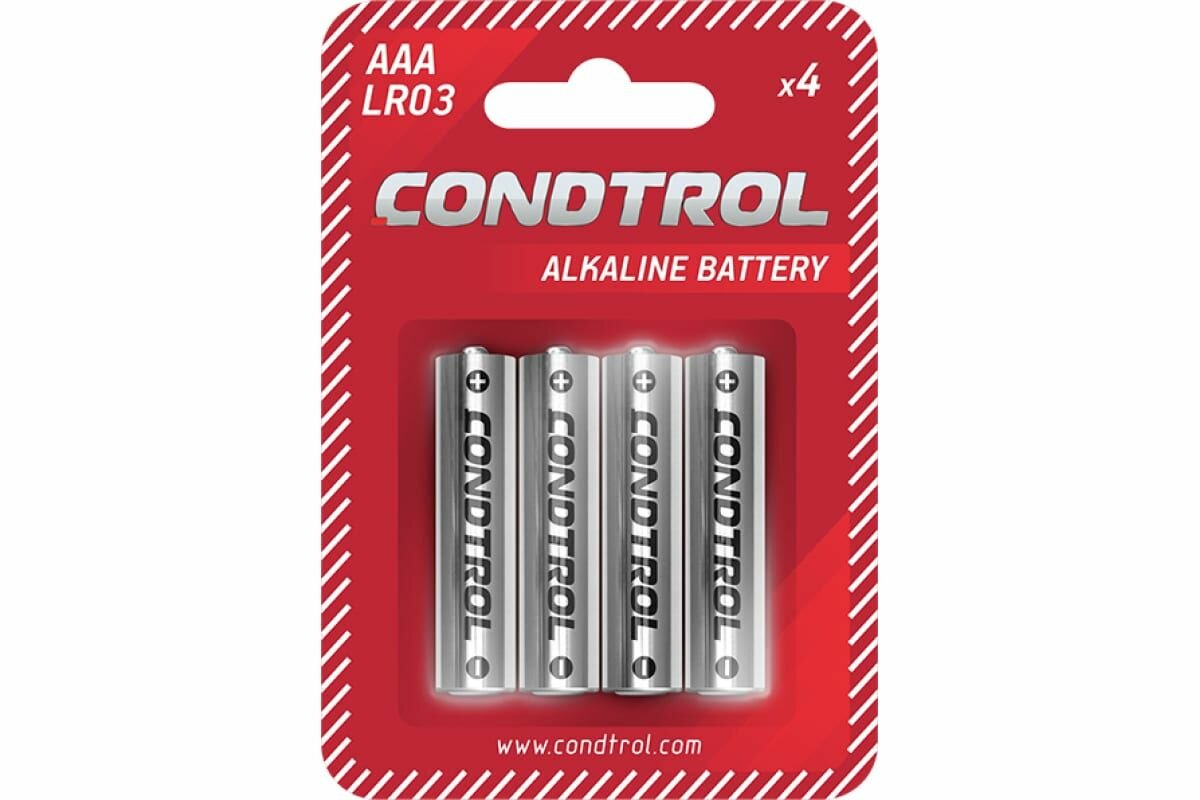 Щелочная батарея Condtrol AAA LR03 4 штуки 7-1-041
