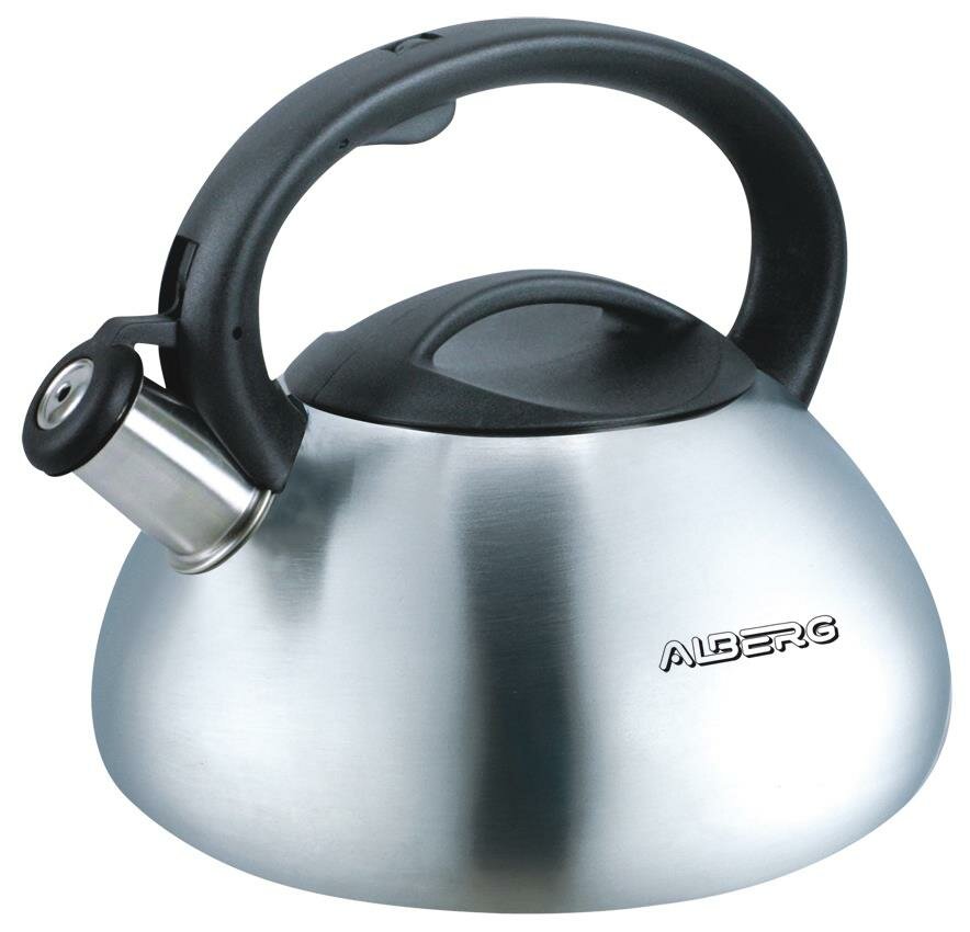 Чайник со свистком ALBERG AL-3046 3л, нержавеющая сталь