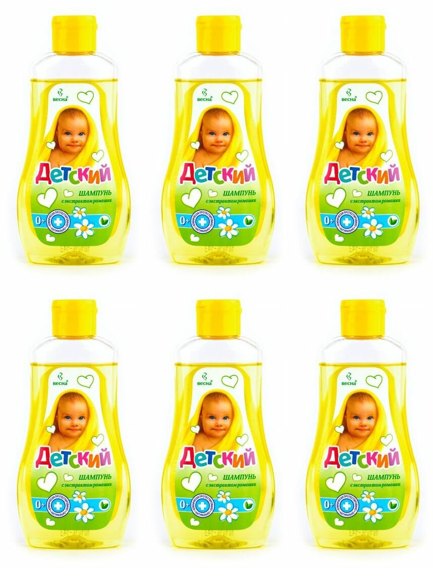 Весна Шампунь Детский, С ромашкой, 280 мл, 6шт