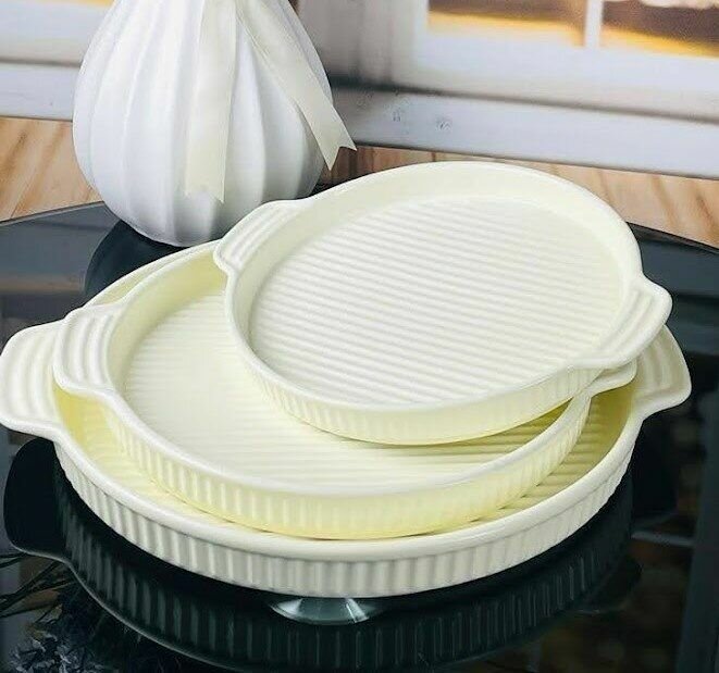 Круглое блюдо для запекания Ленарди 21.5см, фарфор