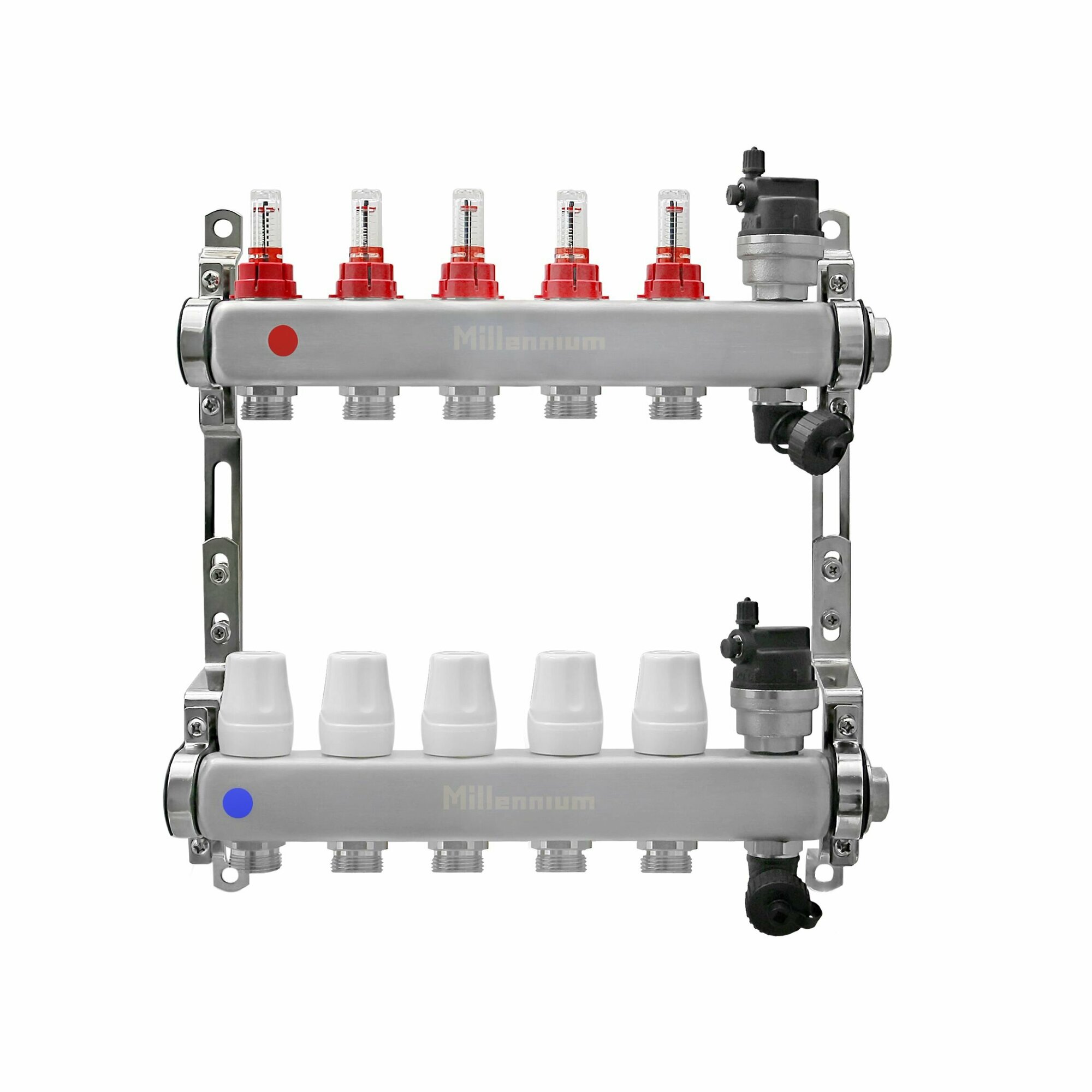 Коллекторная группа Millennium KGBT1105 1", 5 выхода 3/4" нержавеющая сталь (с расходомерами)