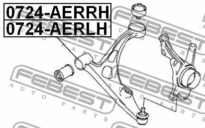 Рычаг передний левый, 0724AERLH FEBEST 0724-AERLH
