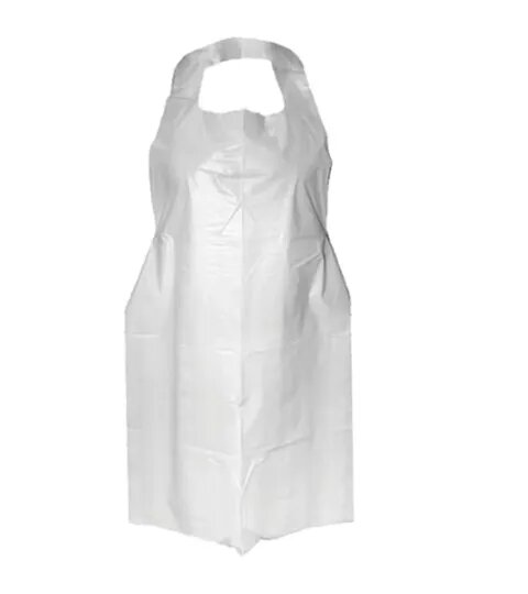 Фартук полиэтиленовый одноразовый мастера 80x120 см 10 шт в упаковке