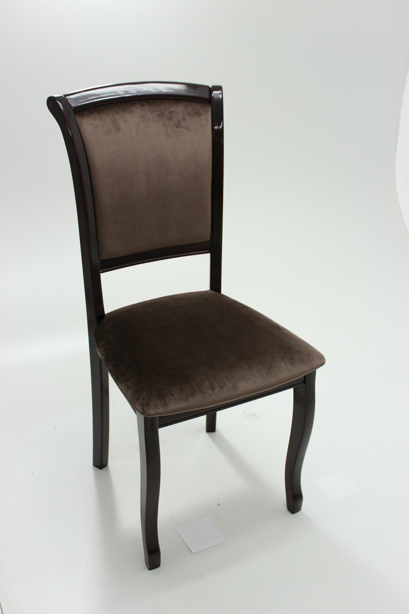 Стул кухонный со спинкой "Марби" из массива бука 1шт. Цвет темный орех