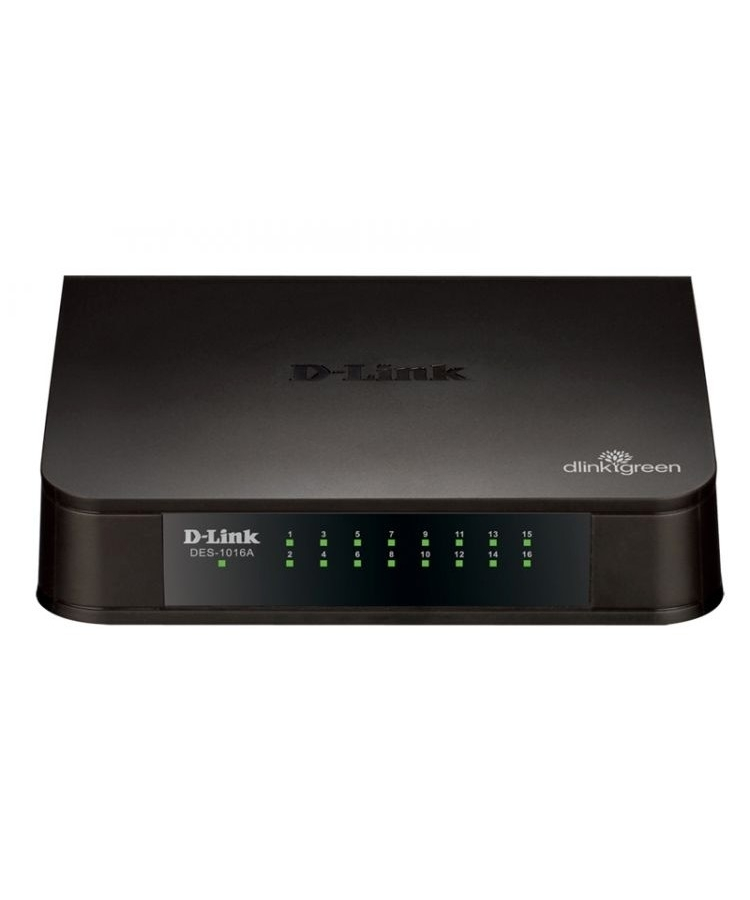 D-Link DES-1016A/E2A Неуправляемый коммутатор с 16 портами 10/100Base-TX и функцией энергосбережения
