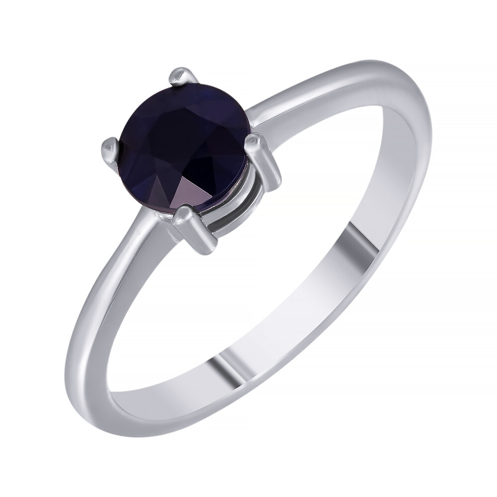 Кольцо, серебро, 925 проба, родирование, корунд