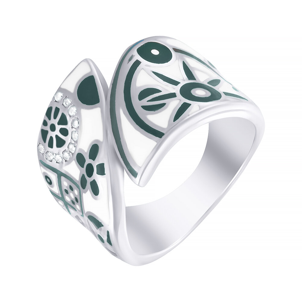 Кольцо, серебро, 925 проба, фианит