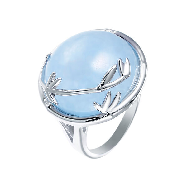 Кольцо, серебро, 925 проба, агат
