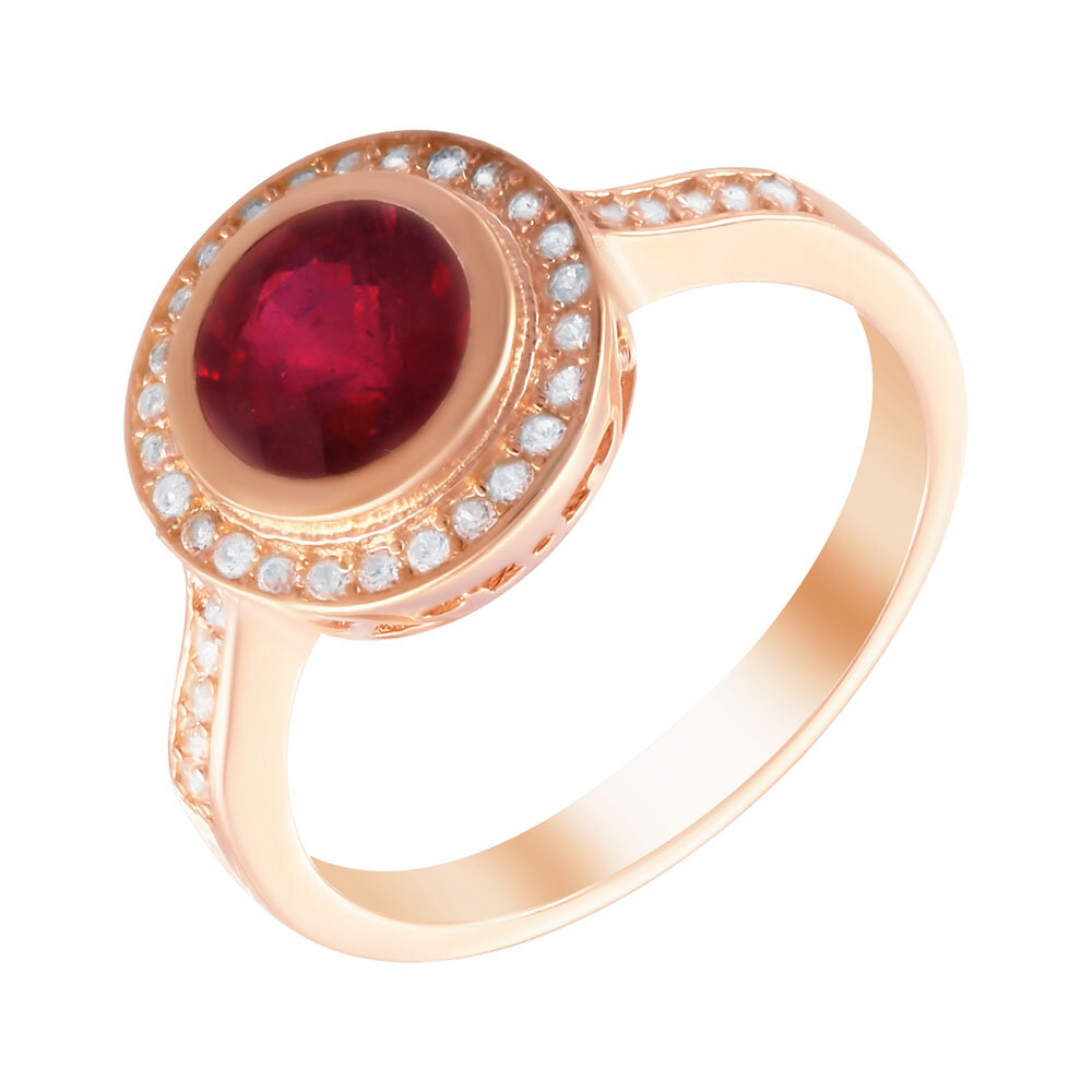 Кольцо, серебро, 925 проба, корунд