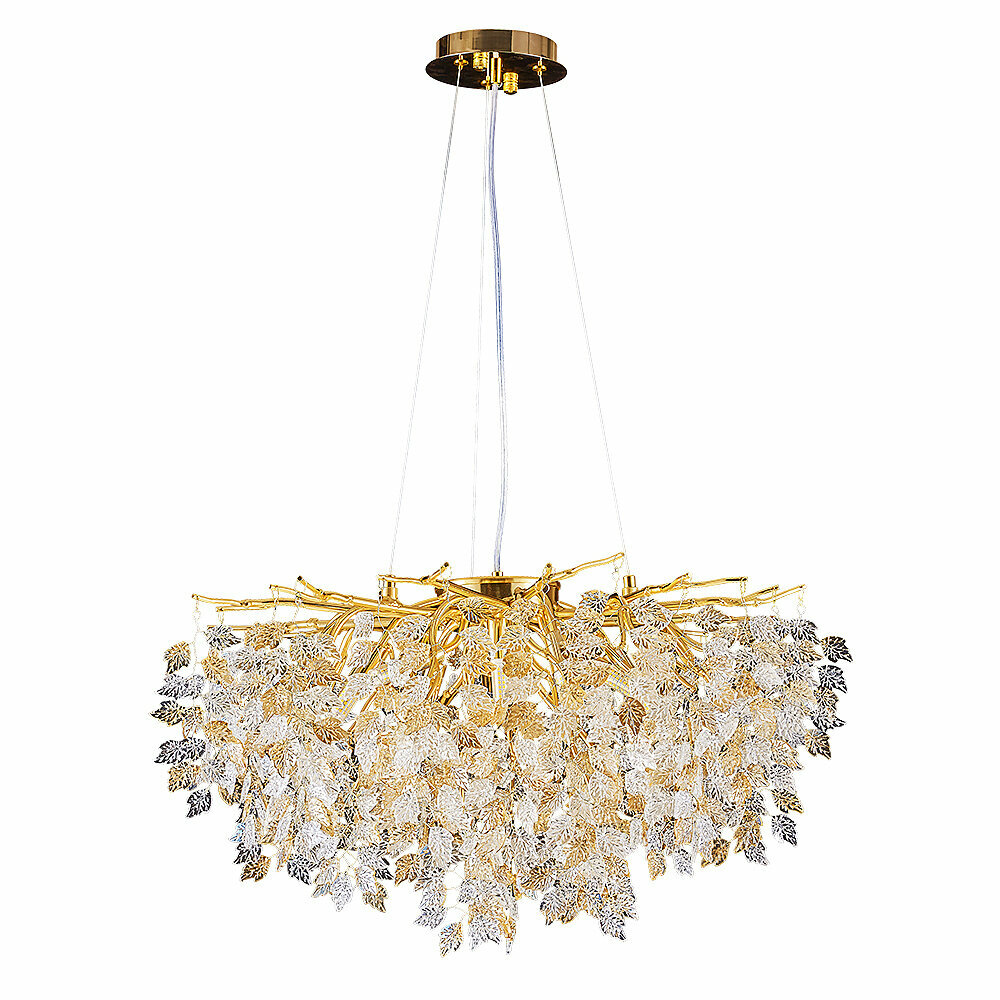 Подвесная люстра Divinare Salice 3136/01 SP-8, G9, кол-во ламп:8шт, Золото