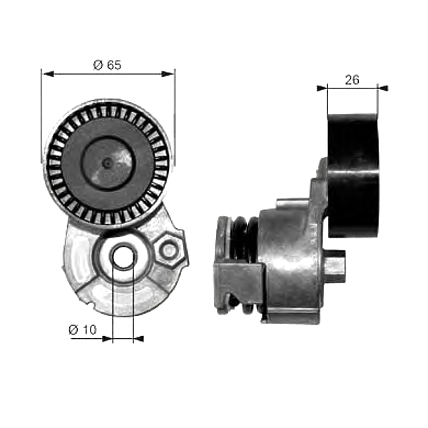 GATES T39009 (0287J10E, 0290J10E, 0N1476S) ролик натяжной поликлинового ремня audi: q3