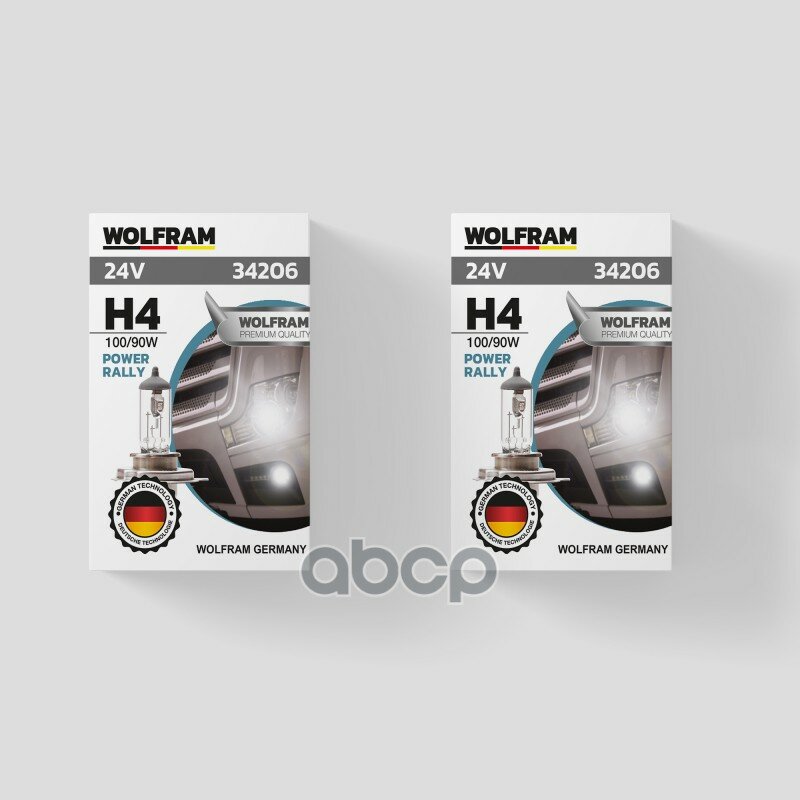 Лампа 24V H4 100/90W P43t WOLFRAM HALOGEN BULB 1 шт. картон 34206 WOLFRAM арт. 34206