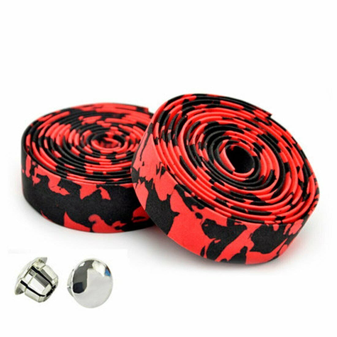Обмотка на руль велосипеда Clarks CHBT28RB Корковая, толщина 3 мм. Цвет: Камуфляж красно-черный