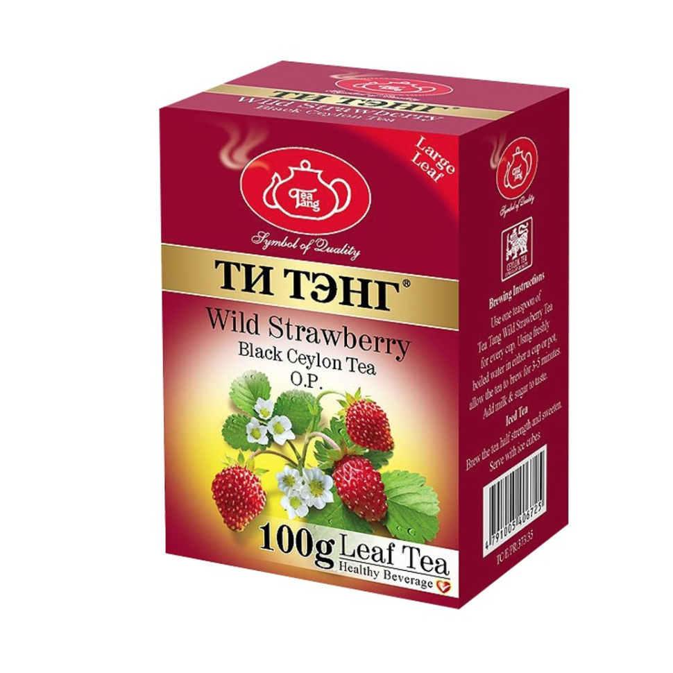 Чай черный Ти Тэнг с Земляникой 100 грамм