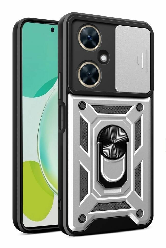 Чехол противоударный для Huawei Nova 11i / Нова 11i с защитой камеры armors (Серебристый)