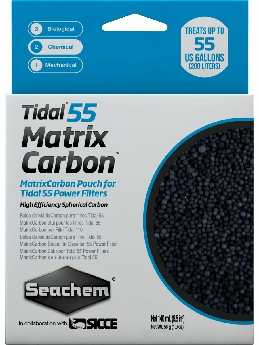 Уголь Seachem Matrix Carbon для рюкзачного фильтра Seachem Tidal 55