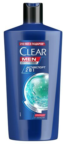 Шампунь Clear мужской 2 в 1 Активспорт, 610мл