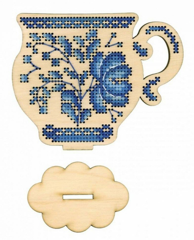 Набор для вышивания Щепка #О-011 Время пить чай, Счетный крест, 9 x 11 см