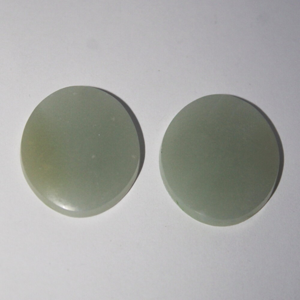 Коллекционные кабошоны, пара халцедонов, 28х24х3 мм, Грузия (Закавказье), «True Stones»