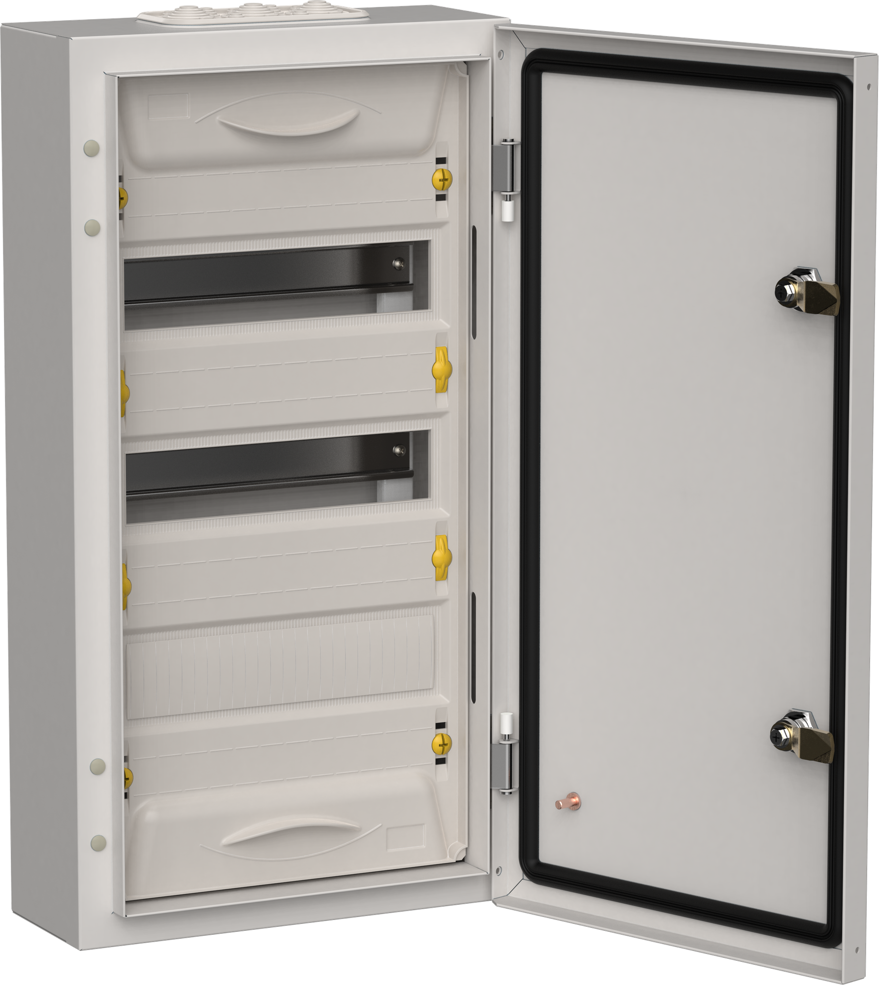 Щит распределительный IEK TITAN 5 ЩРн-36, навесной, металлический, IP54, 585x310x140мм, серый, замок с ключом