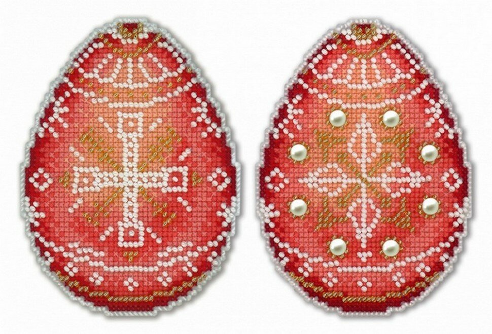 Набор для вышивания Жар-Птица #Р-169 Алая писанка, Счетный крест, 11 x 8 см