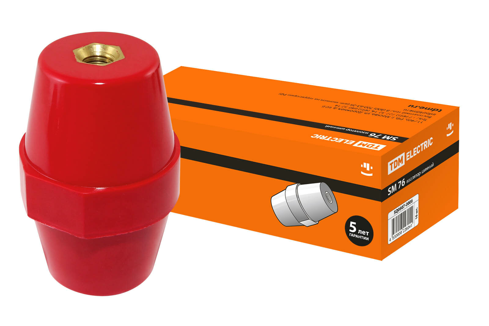 TDM ELECTRIC Изолятор силовой H76xD50xM10мм в упаковке 10 штук SQ0807-0006