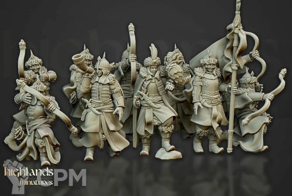 Warhammer Fantasy Kislev Archers/Кислевитские лучники с подставками