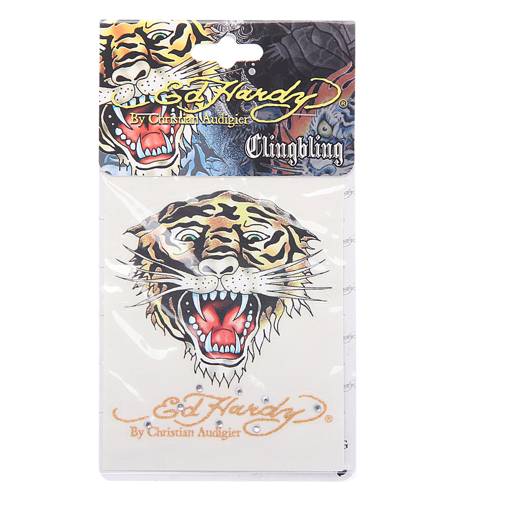 Наклейка "TIGER" 9х12 со стразами ED HARDY