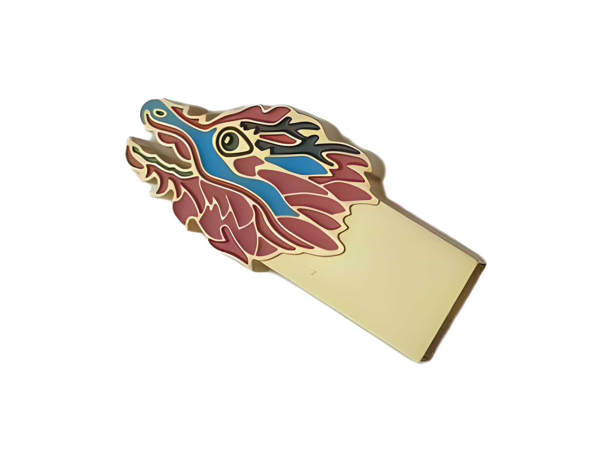 Флешка Дракон (128 Гб / GB USB 2.0 Золотой Dragon)