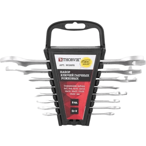 Набор ключей THORVIK 8-22 мм 8 предметов