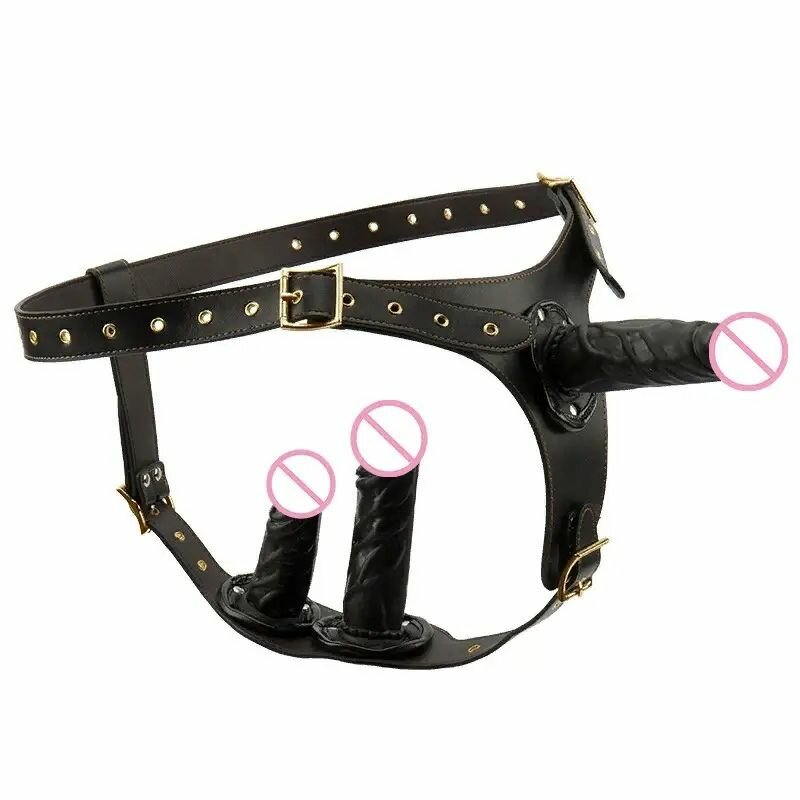 Страпон тройной Detachable Dildos Harness Double-ended