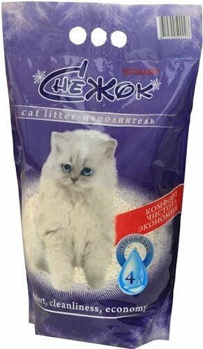 Мурзик-Снежок Наполнитель для кошачьих туалетов Цеолайт, 4 л