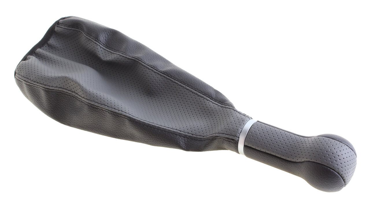 Ручка на рычаг КПП ВАЗ-2104-07 серая с чехлом сфера (кожзам) автобра