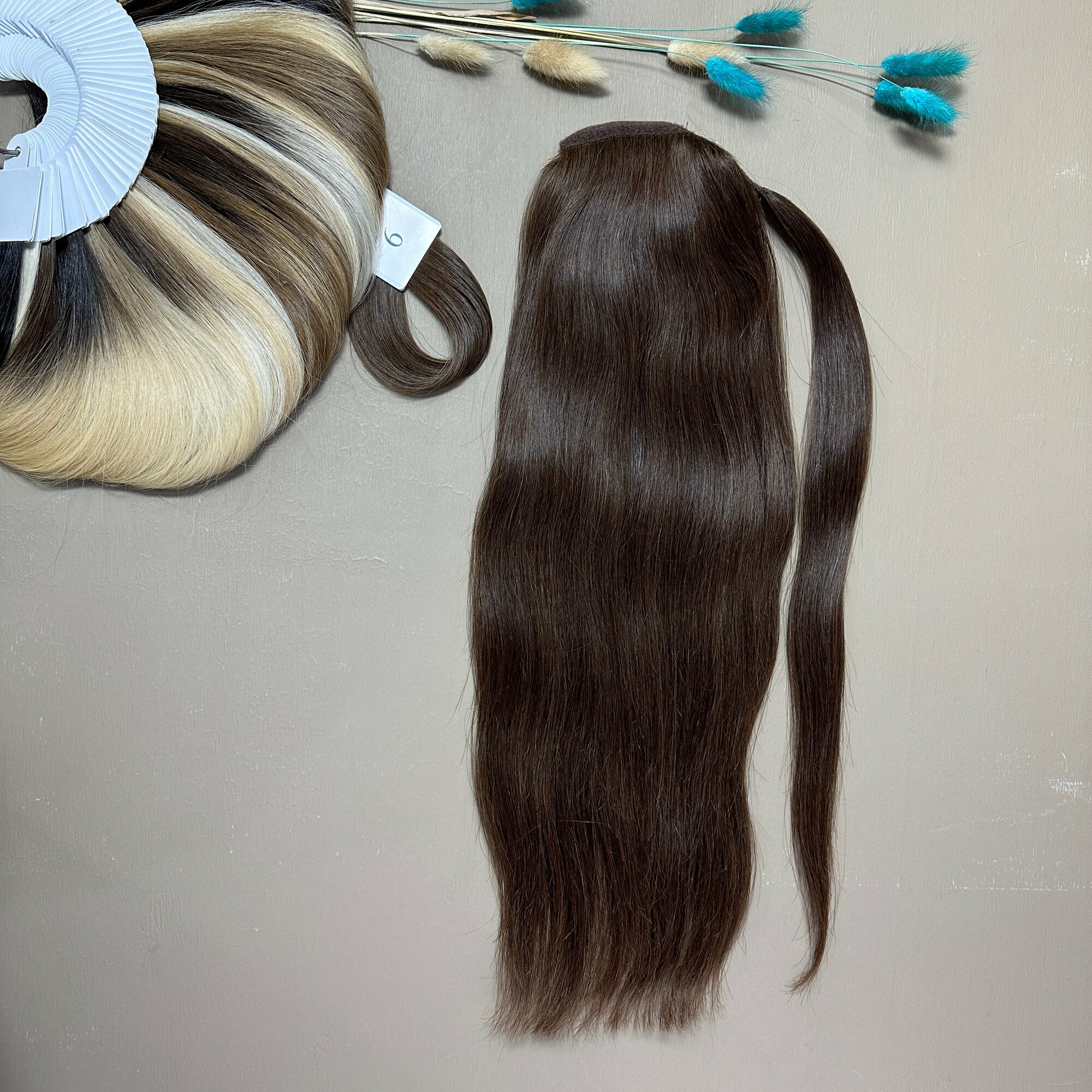 Шиньон-хвост классический из европейских волос Belli Capelli 50см №6