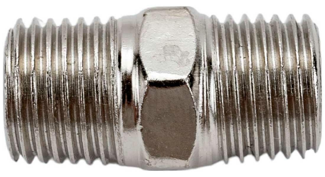 Переходник Eco наружная резьба 1/4 х наружная резьба 1/4, сталь (AS-MT14/MT14)