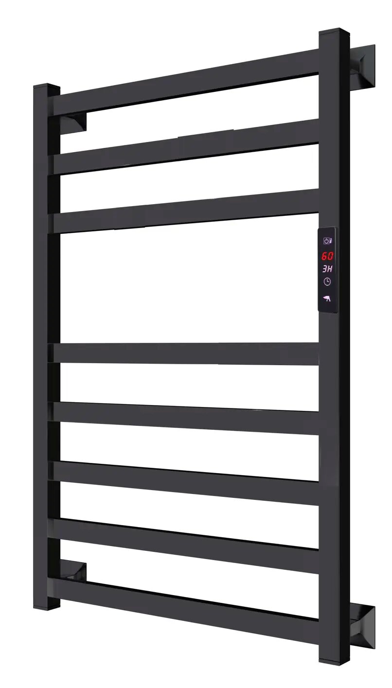 Полотенцесушитель электрический Арго Соло Гранд Квадро 400x800 мм 170 Вт Е-образный цвет черный