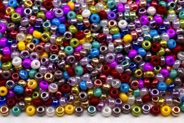 Бисер чешский PRECIOSA Микс 10/0 #008, оттенок разноцветный, 50г