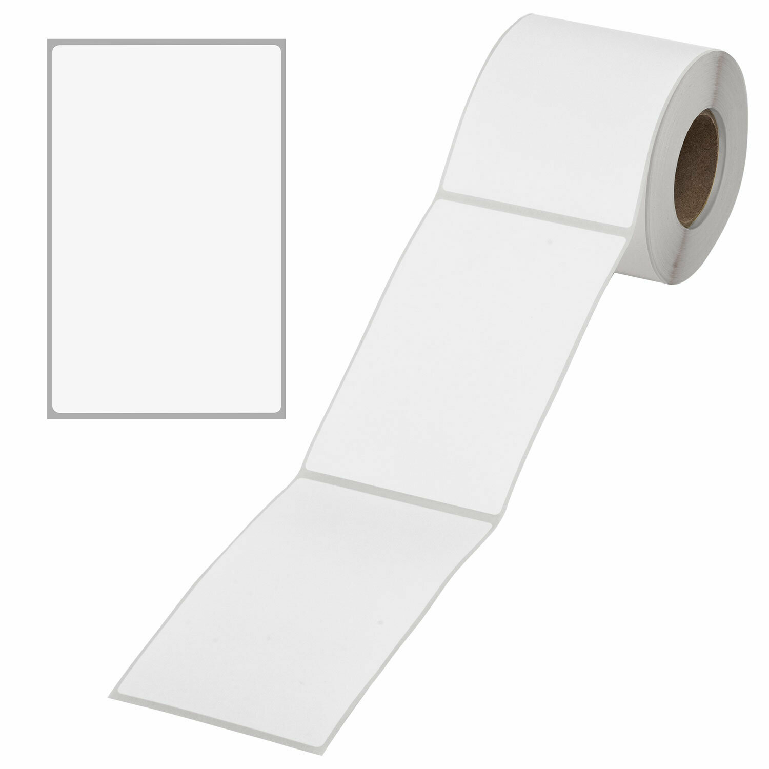 Этикетки термотрансферные, полуглянец, 75х120 мм, 300 этикеток в ролике, прозрачная подложка из пленки, 114526 (упаковка 2 шт.)