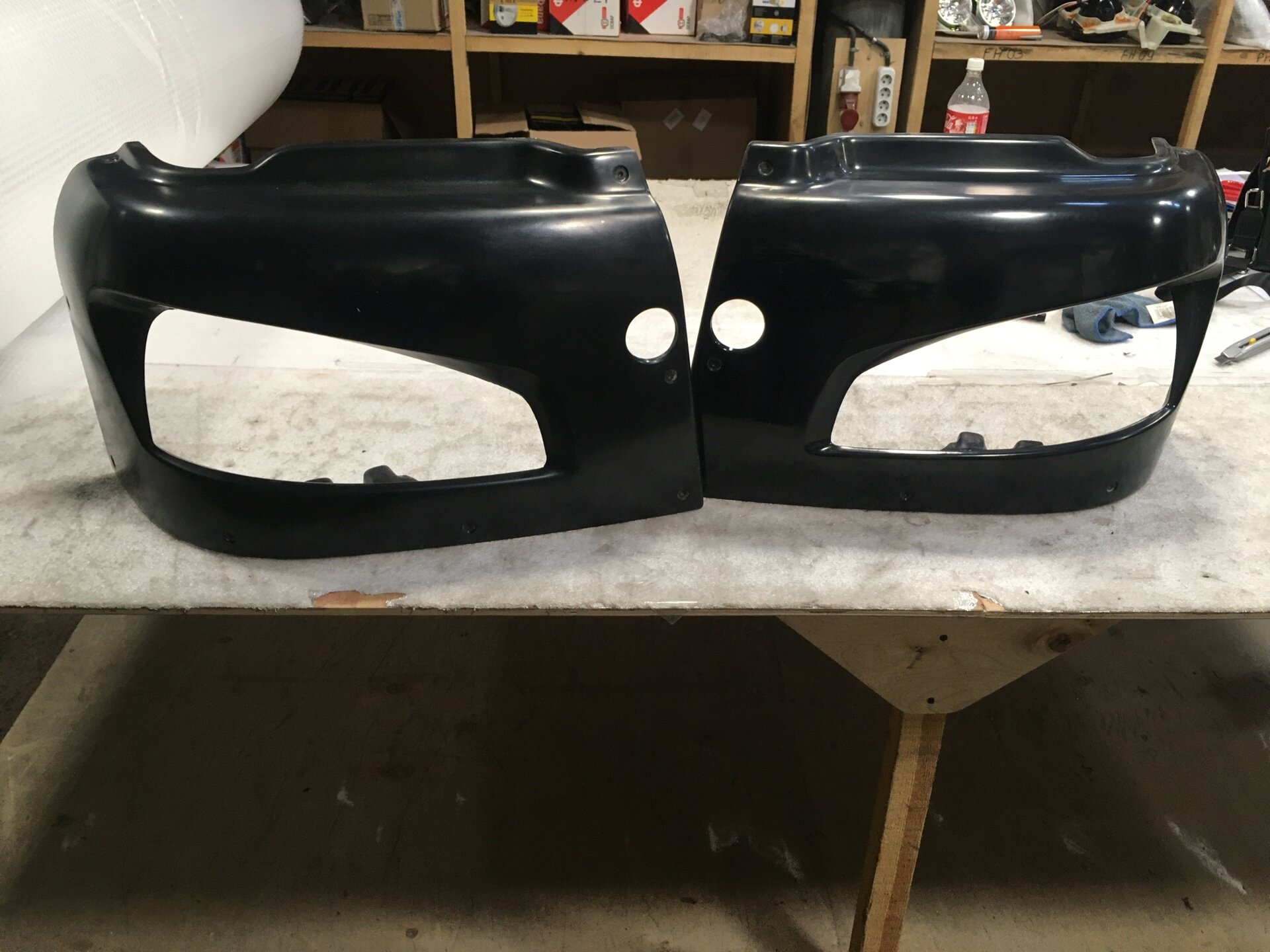 Накладки бампера Маз Корнет Зубренок под фару Калина без фар