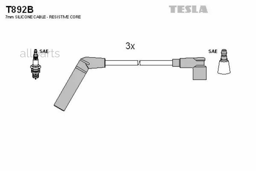 TESLA T892B Провода высоковольтные CHEVROLET SPARK TESLA T892B