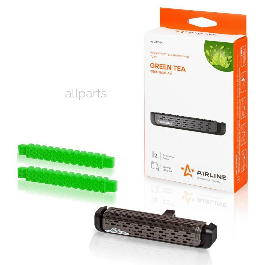 AIRLINE AFVIP044 ароматизатор на дефлектор VIP зеленый ЧАЙ (AFVIP044)