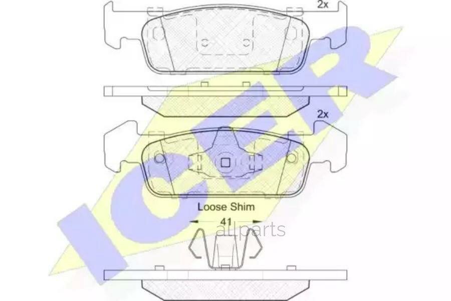 ICER 182115-202 Колодки дисковые передние
