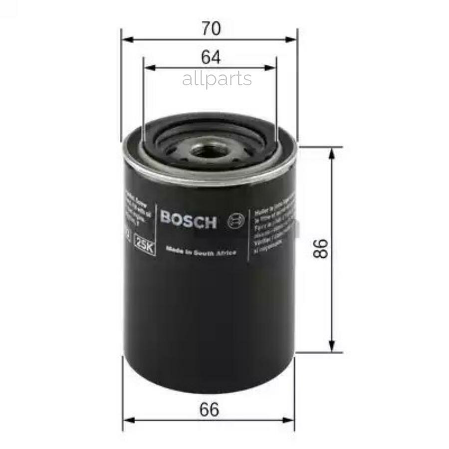 BOSCH F026407025 фильтр масляный