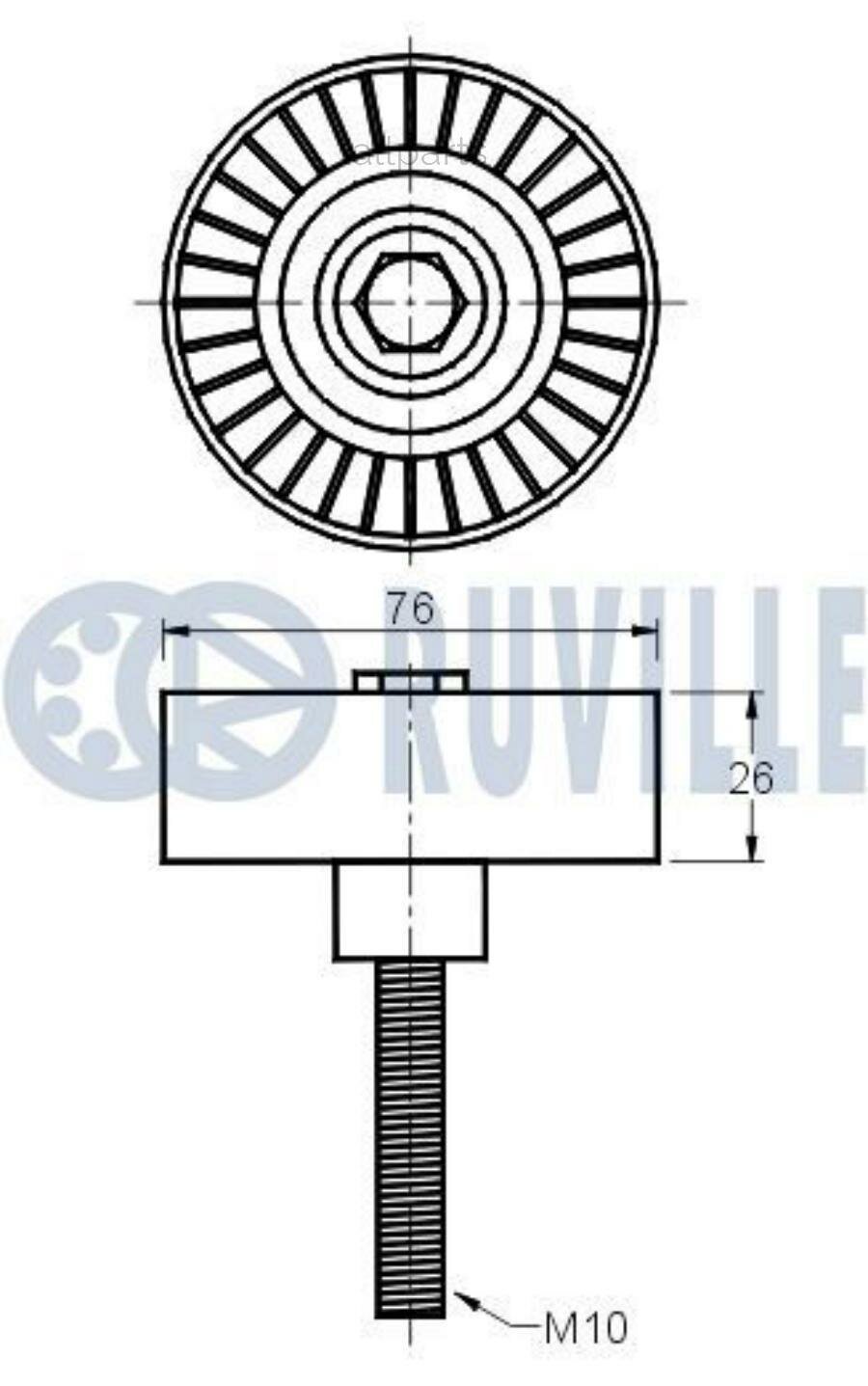 RUVILLE 541478 Ролик дополнительный руч. ремня