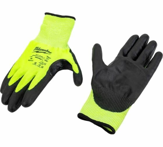 Сигнальные перчатки с уровнем сопротивления порезам 3 Milwaukee 8/M