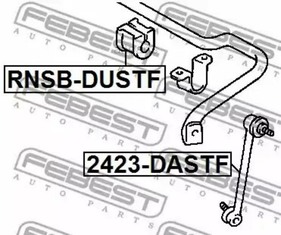 FEBEST RNSB-DUSTF втулка переднего стабилизатора RENAULT DUSTER 2011-