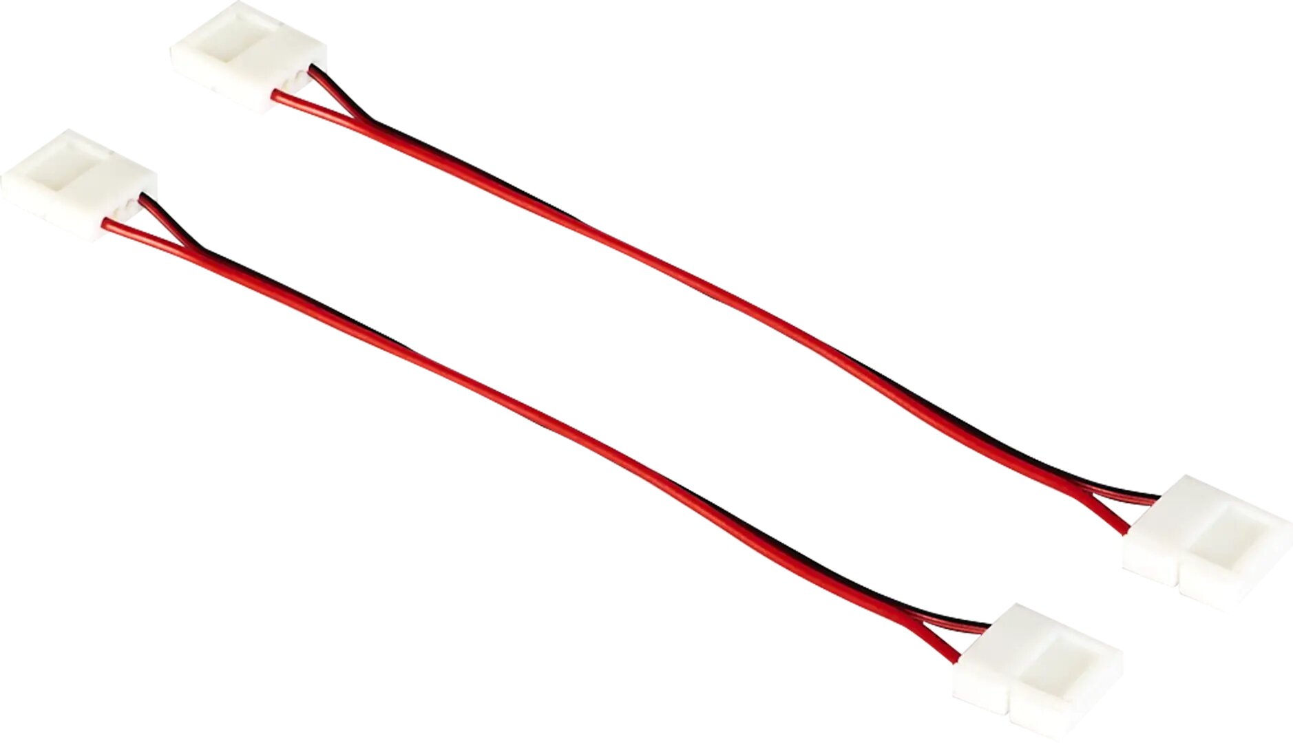 Коннектор для одноцветной светодиодной ленты 3014 5050 5060 5630 12-24 В 10 мм IP20 2 клипсы с проводами, контакты по центру