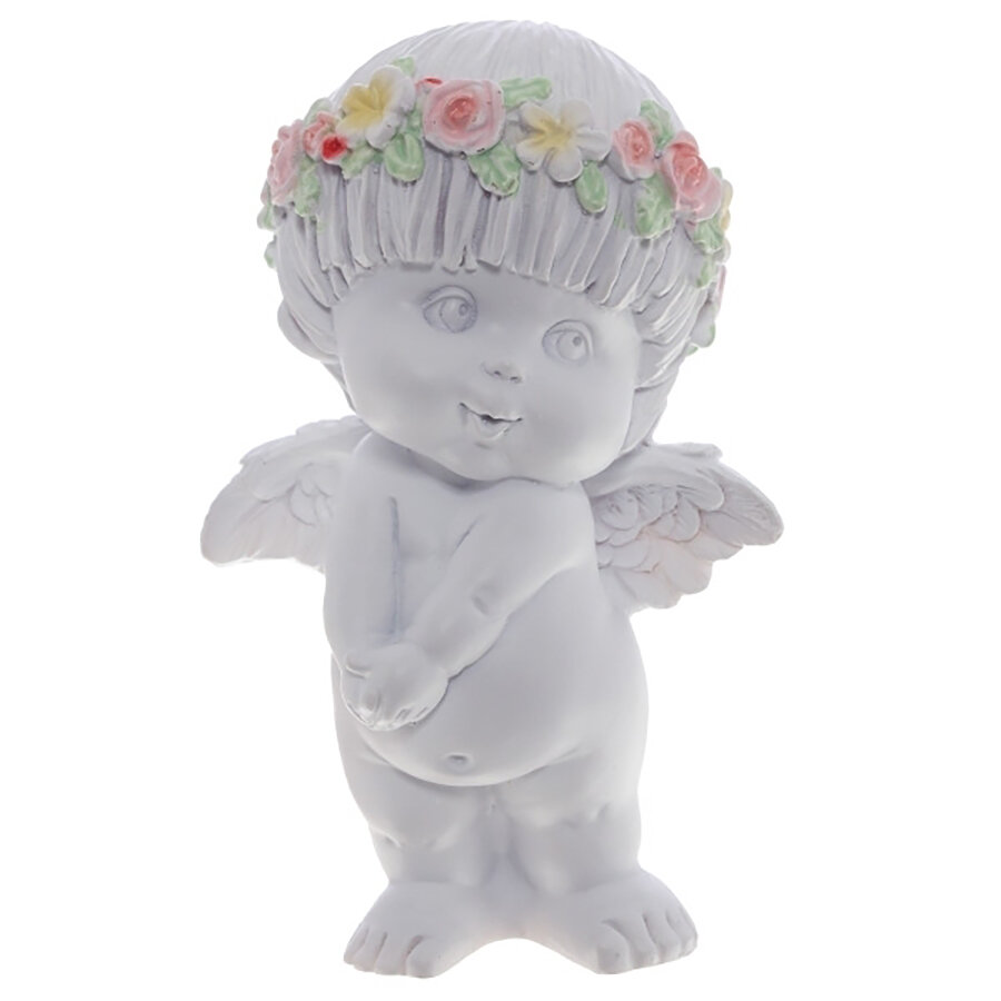 Фигура декоративная Ангел (цвет белый), 10*8*14,5 cм KSMR-626431/A025