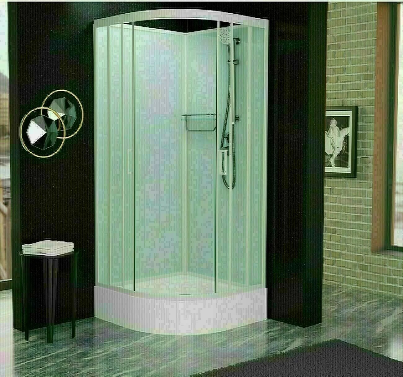 Душевая кабина Frank 409, 90х90 см, без крыши, с тропическим душем